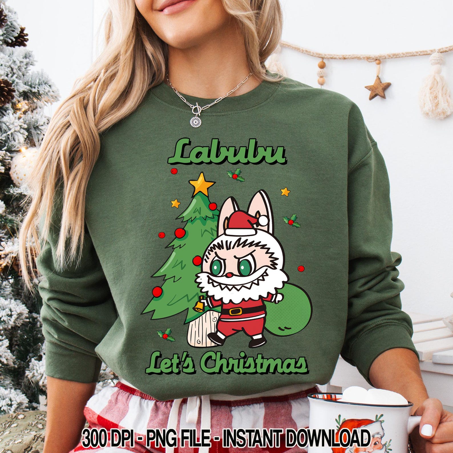 Labubu Christmas Tree Png, Let's Christmas, Merry Christmas Png, Labubu ...