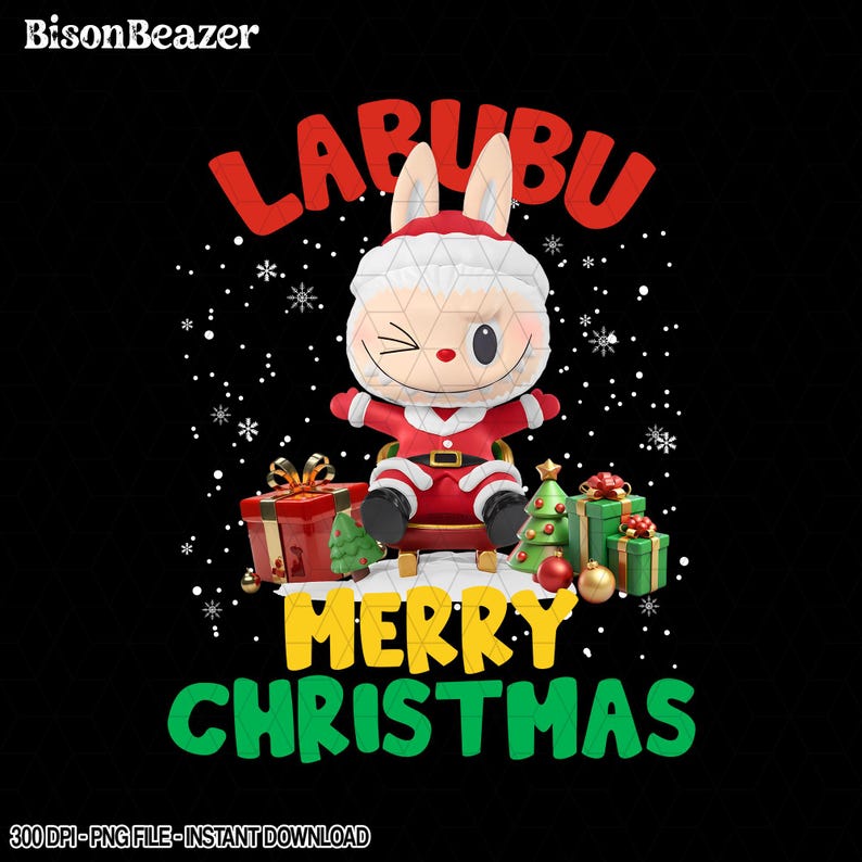 Labubu Merry Christmas Png, Labubu Lover Png, Christmas Png, Labubu the ...