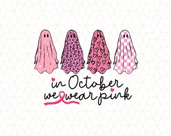 Breast Cancer Bundle Png Breast Cancer Halloween Png in October We Wear ...
