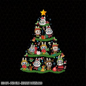 Labubu Christmas Tree Png, Merry Christmas Png, Labubu Xmas Png, Labubu ...