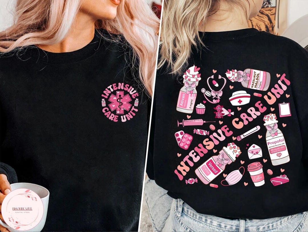 Intensive Care Unit Nurse Shirt, ICU Nurse Valentine's Day Shirt, Nurse ...