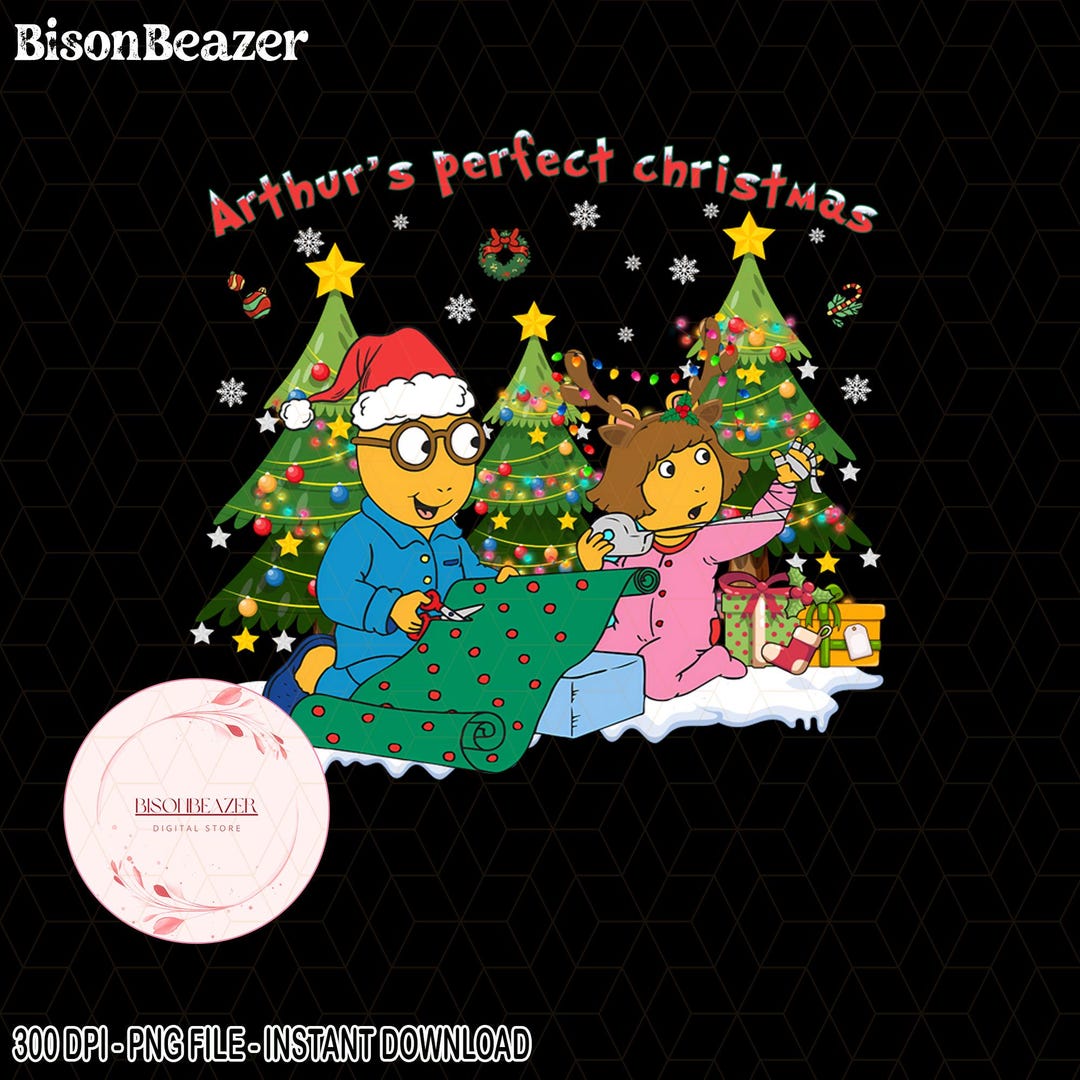 Arthur and DW Bow Arthurs Perfect Christmas Png Cartoon Christmas Png ...