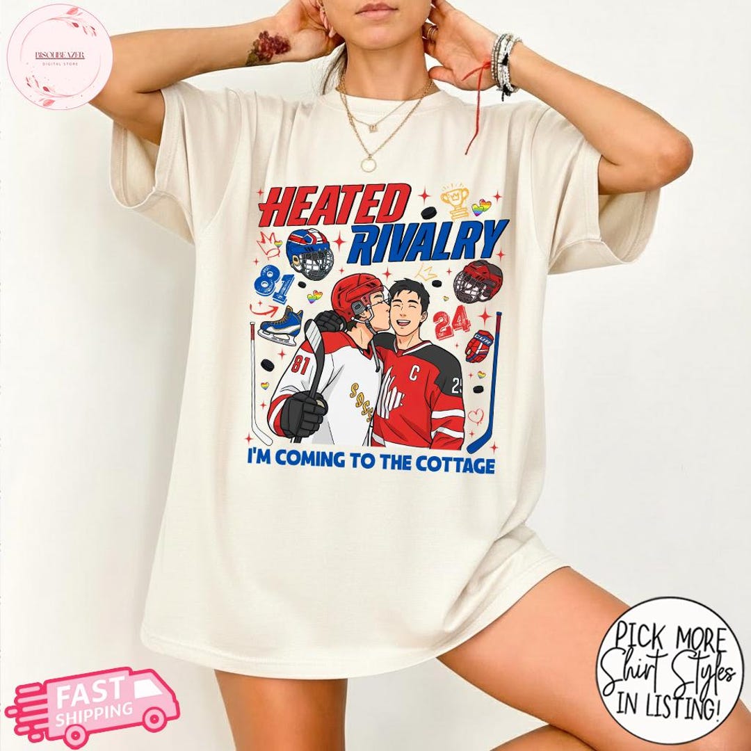 Heated Rivalry Connor & Ilya Comfort Colors Shirt, Hockey Romance Fan ...