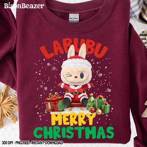 Labubu Merry Christmas Png, Labubu Lover Png, Christmas Png, Labubu the ...