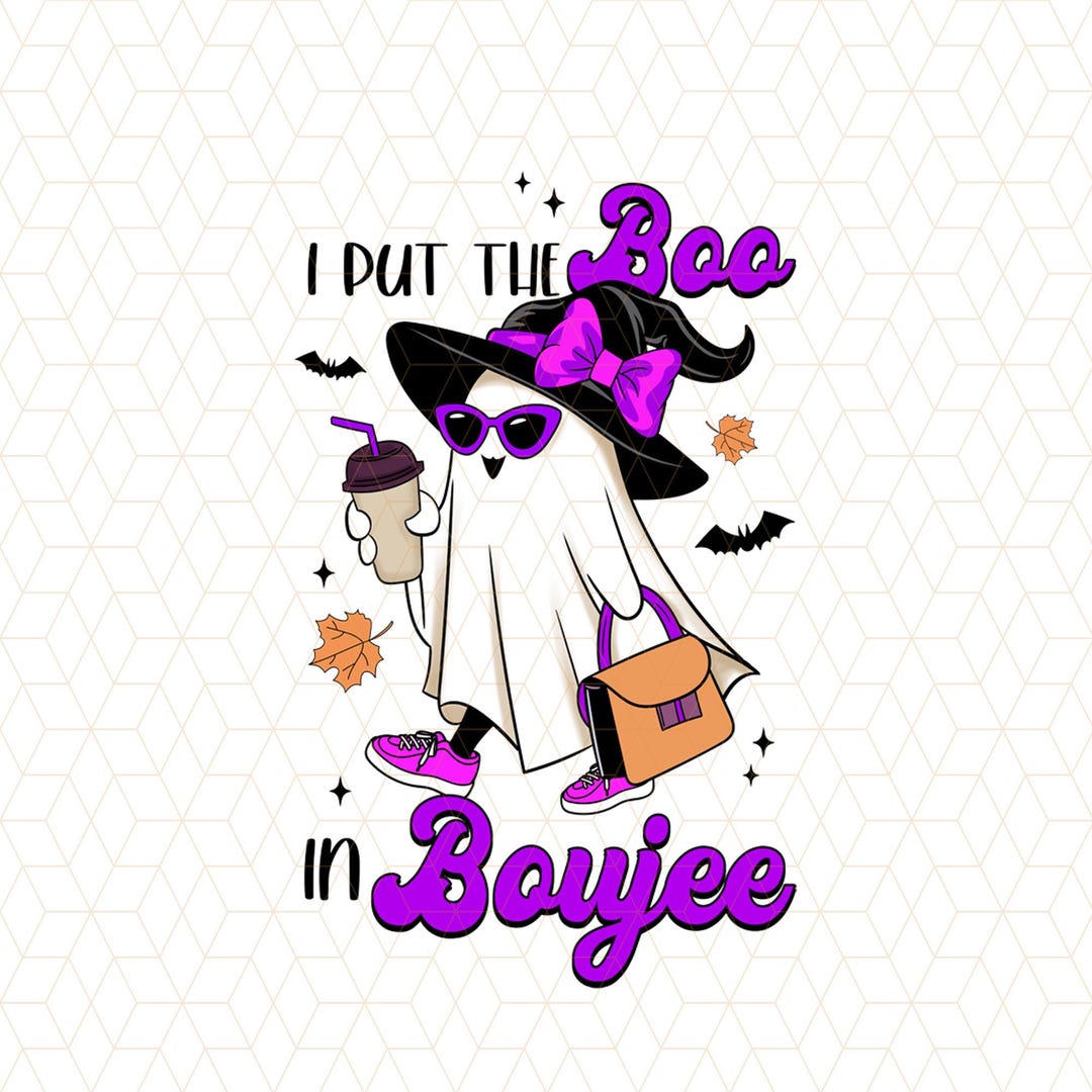 I Put the Boo in Boujee Png, Purple Coquette Halloween Png, Fall Png ...