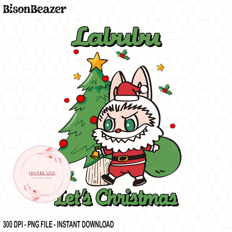 Labubu Christmas Tree Png, Let's Christmas, Merry Christmas Png, Labubu ...
