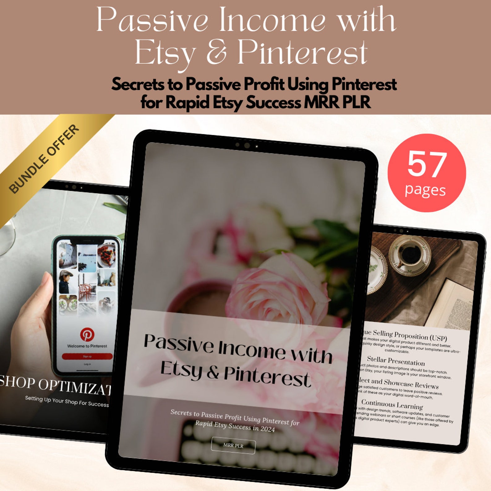 Passive Income Etsy and Pinterest 2024 - Master Resell Rights MRR PLR ...
