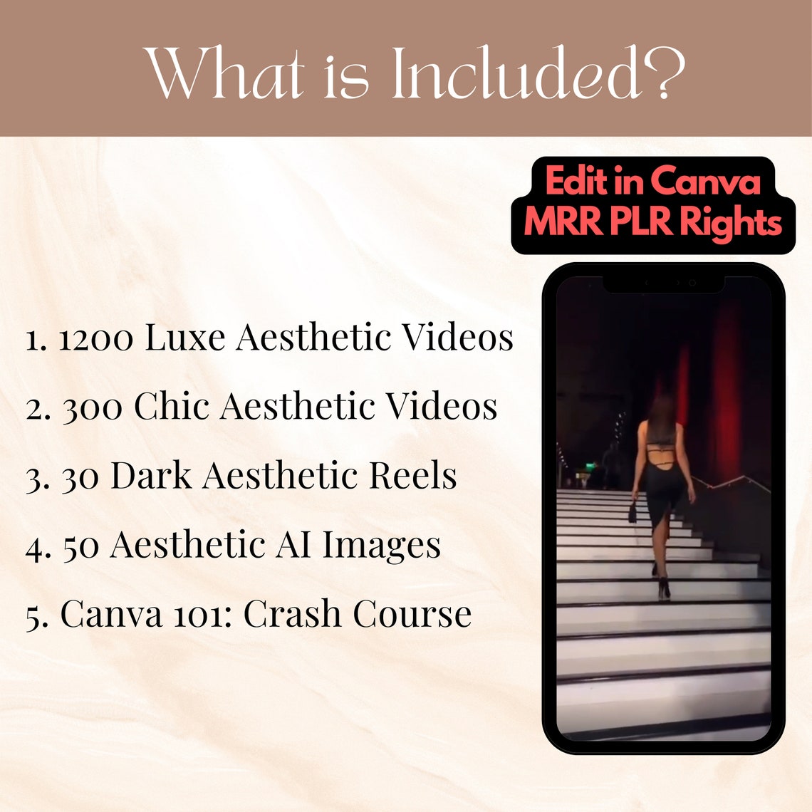 1400 Aesthetic Luxury Chic Reel Videos Boss Babe Story MRR PLR ...