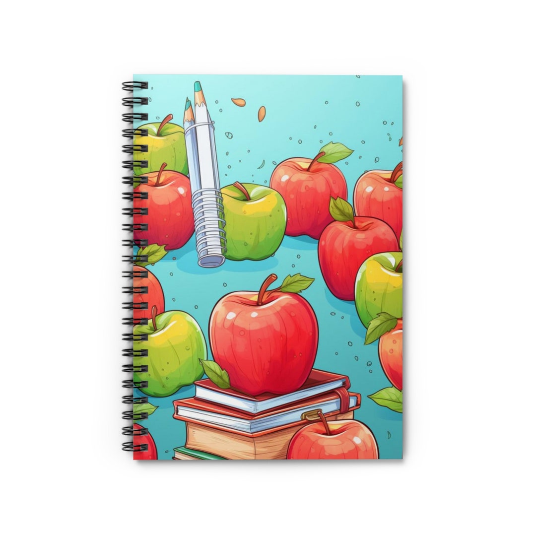 School Theme Spiral Notebook 03 - Ruled Line, Back to School Gift ...