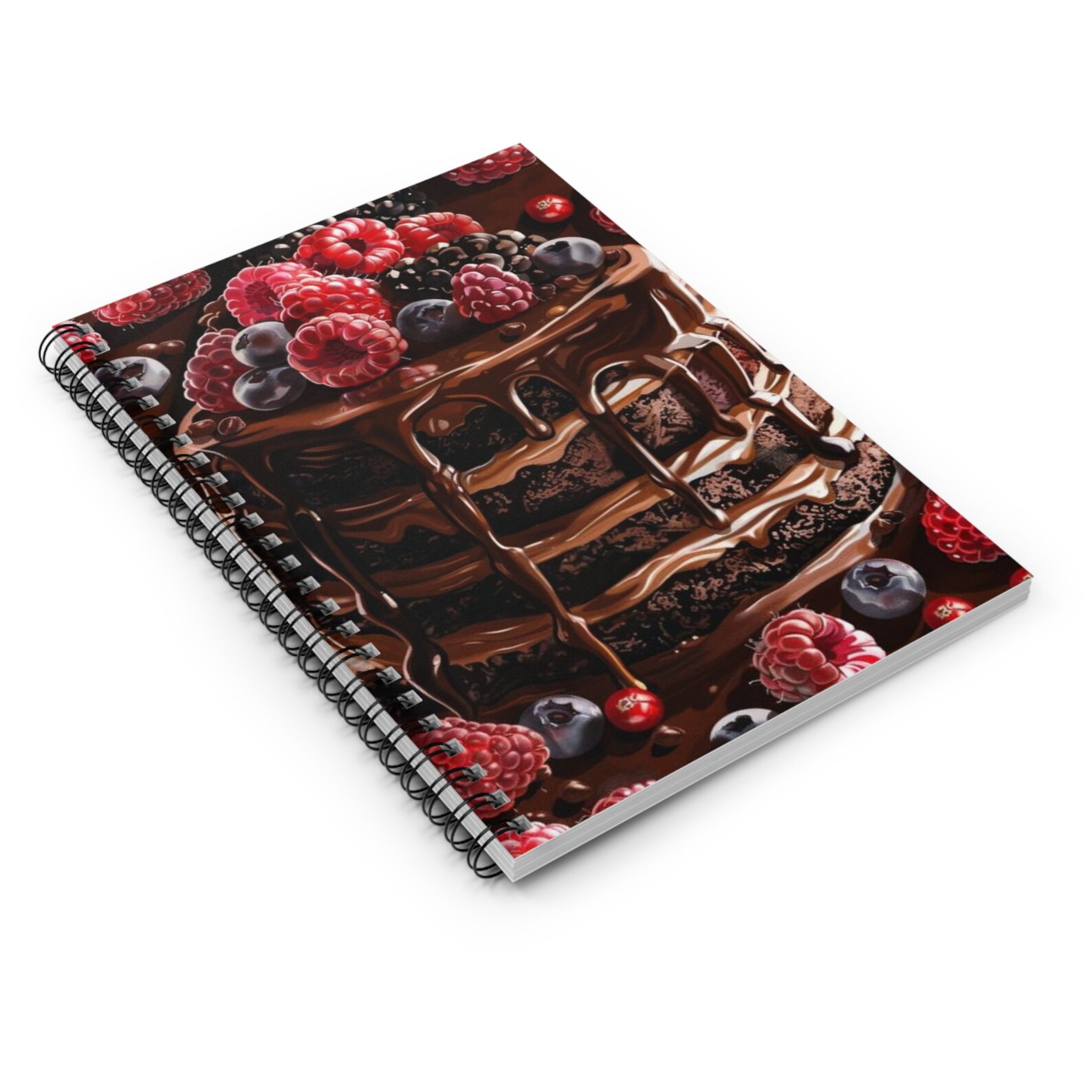 Chocolate Cake Cute Spiral Notebook - Ruled Line, Fun Baking Journal ...