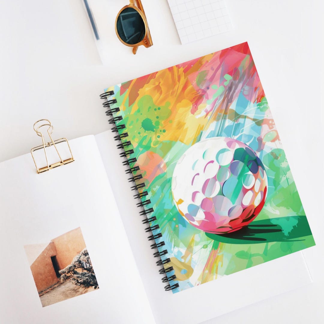 Golf Theme Spiral Notebook 01 - Ruled Line | Golf Journal, Sport ...