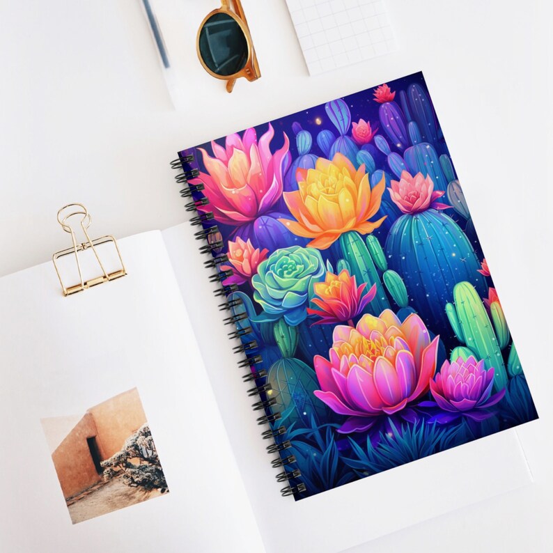 Cacti Spiral Notebook 04 - Ruled Line, Succulent Journal, Plant Lover ...