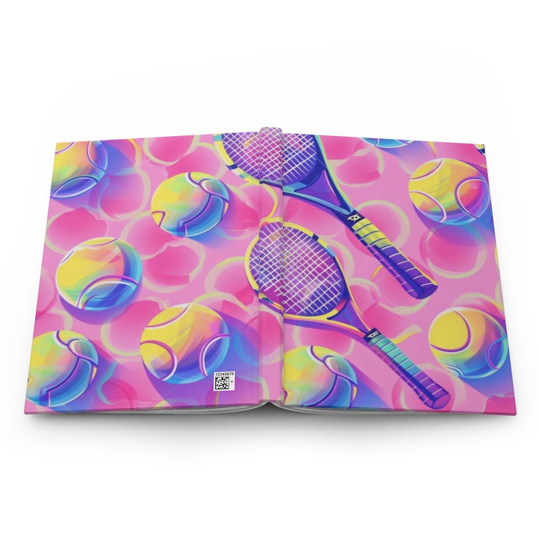 Colorful Tennis Cute Hardcover Notebook - Ruled Line, Tennis Player ...