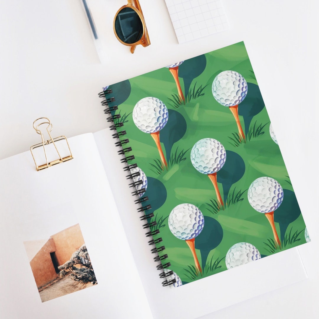 Watercolor Golf Cute Spiral Notebook - Ruled Line, Abstract Sport Art ...