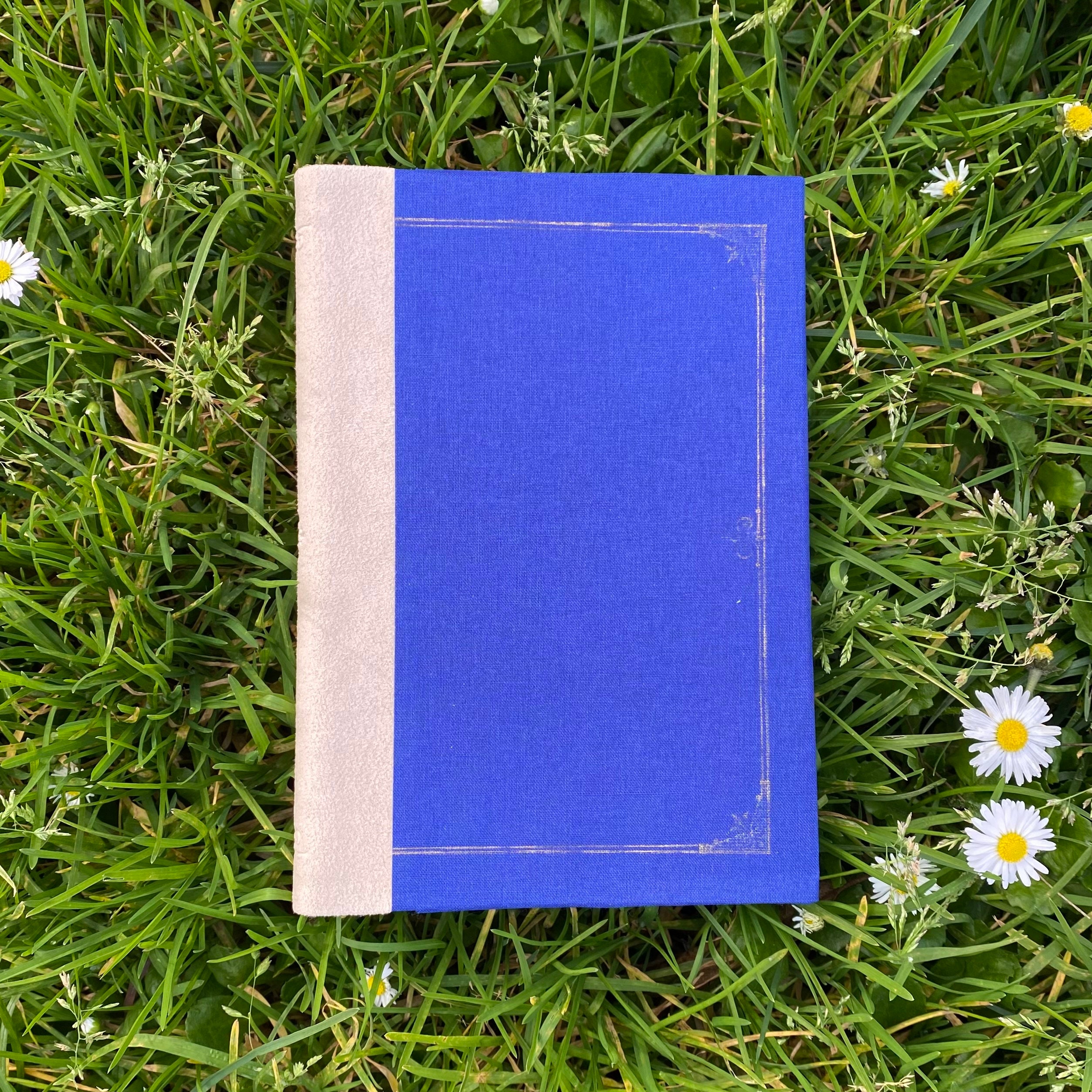Blue and Gold Book Cover - THICK - Leather and Book Cloth Embossed ...