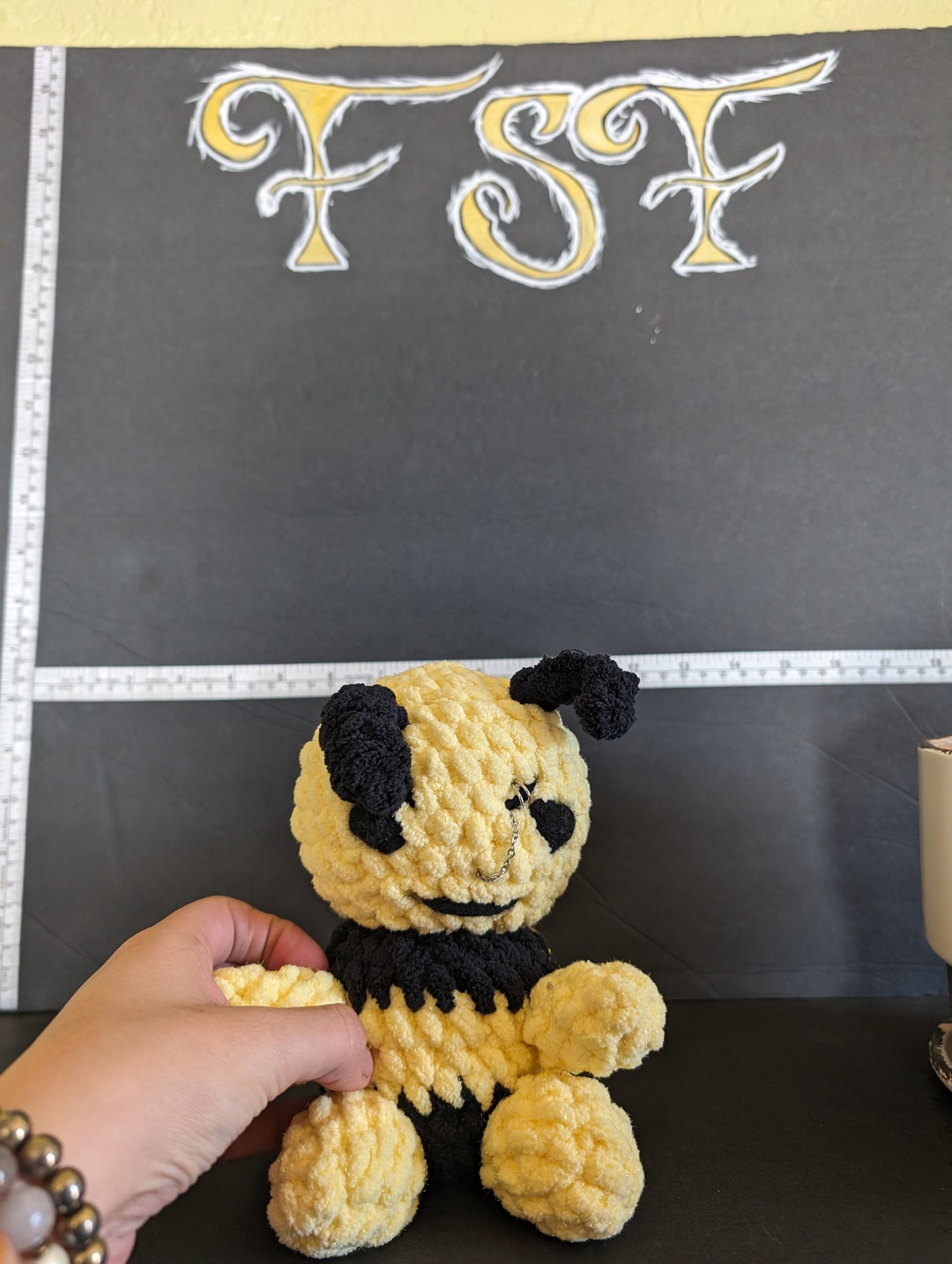 Emo Sparkly Bee - Weighted Handmade Plushie - Etsy
