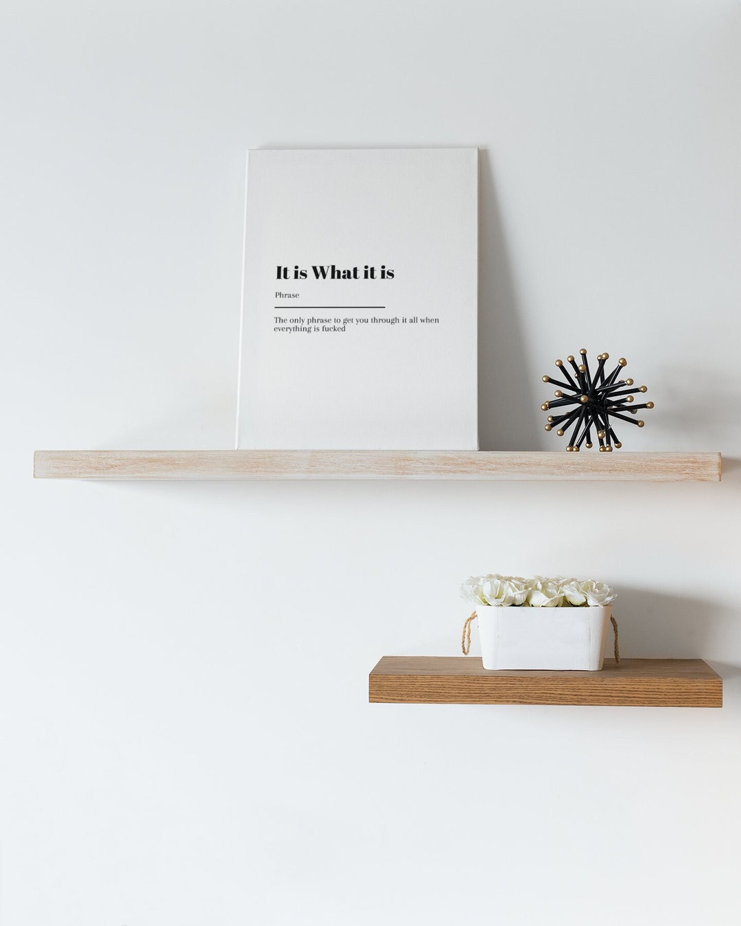 It is What It is Definition Art Print, Millenial Wall Art, Minimalistic ...