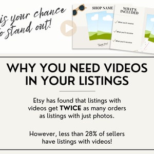 Listing Video Template for US Letter Size Digital Printable Product ...