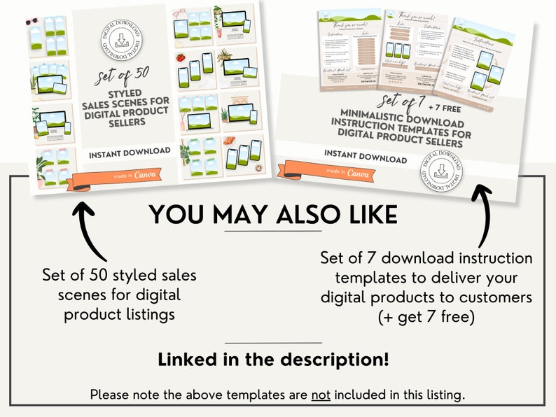 Listing Video Template for US Letter Size Digital Printable Product ...