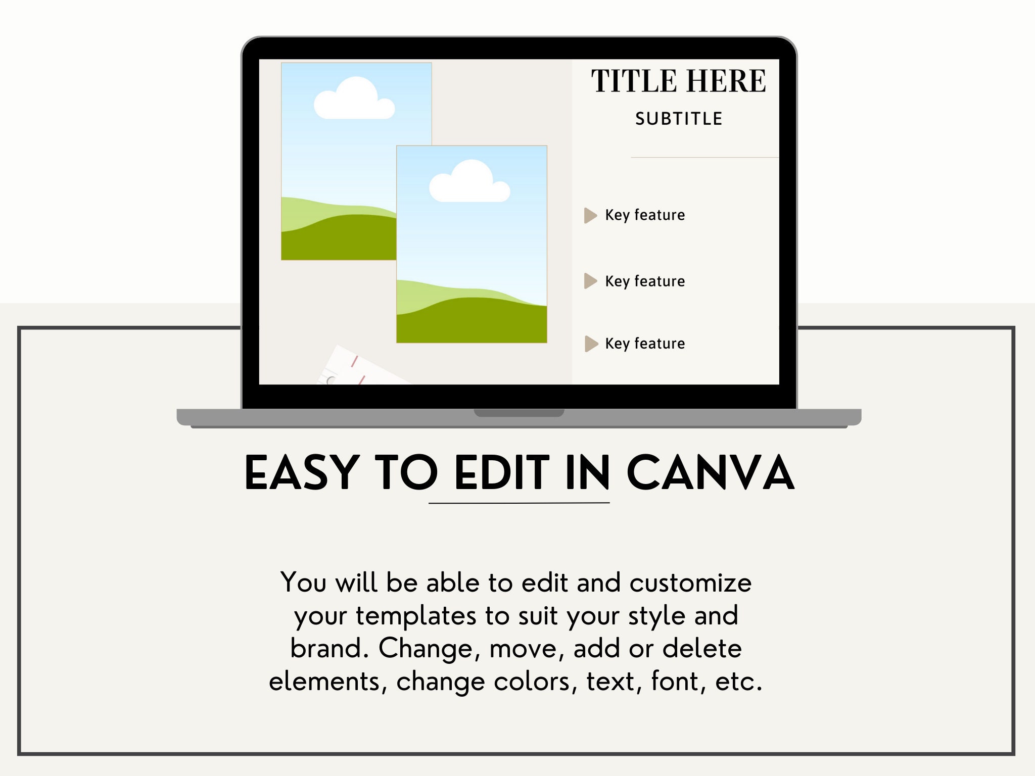 Listing Video Template for US Letter Size Digital Printable Product ...