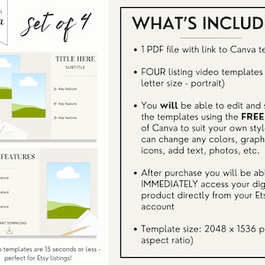 Listing Video Template for US Letter Size Digital Printable Product ...