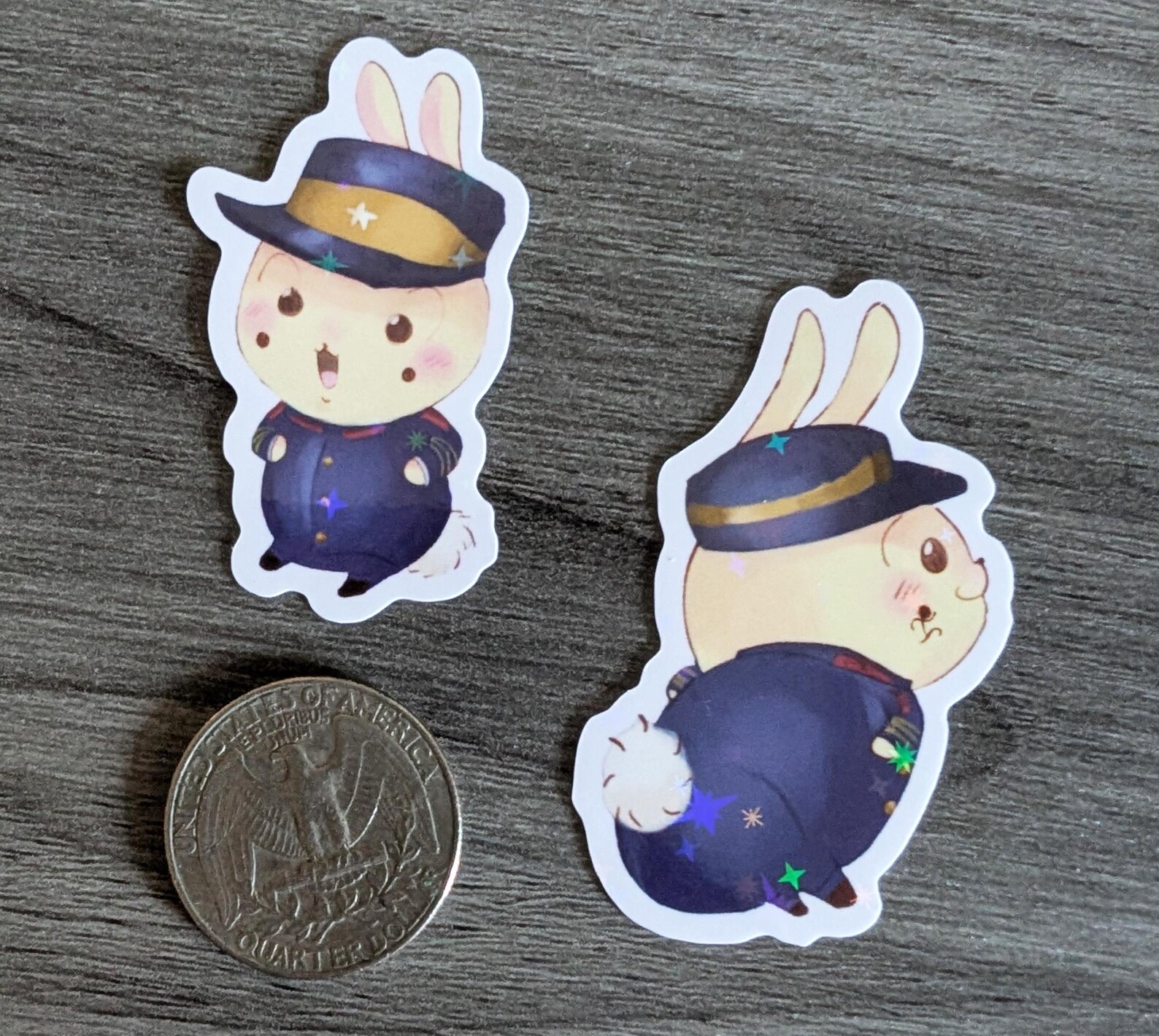 Gluttonous Bunny Usami Sticker Duo - Etsy