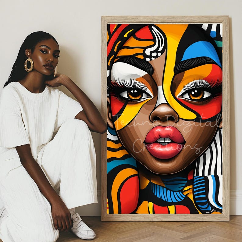 Afrocentric Printable Wall Art | Bold Vibrant Home Décor Download - Etsy