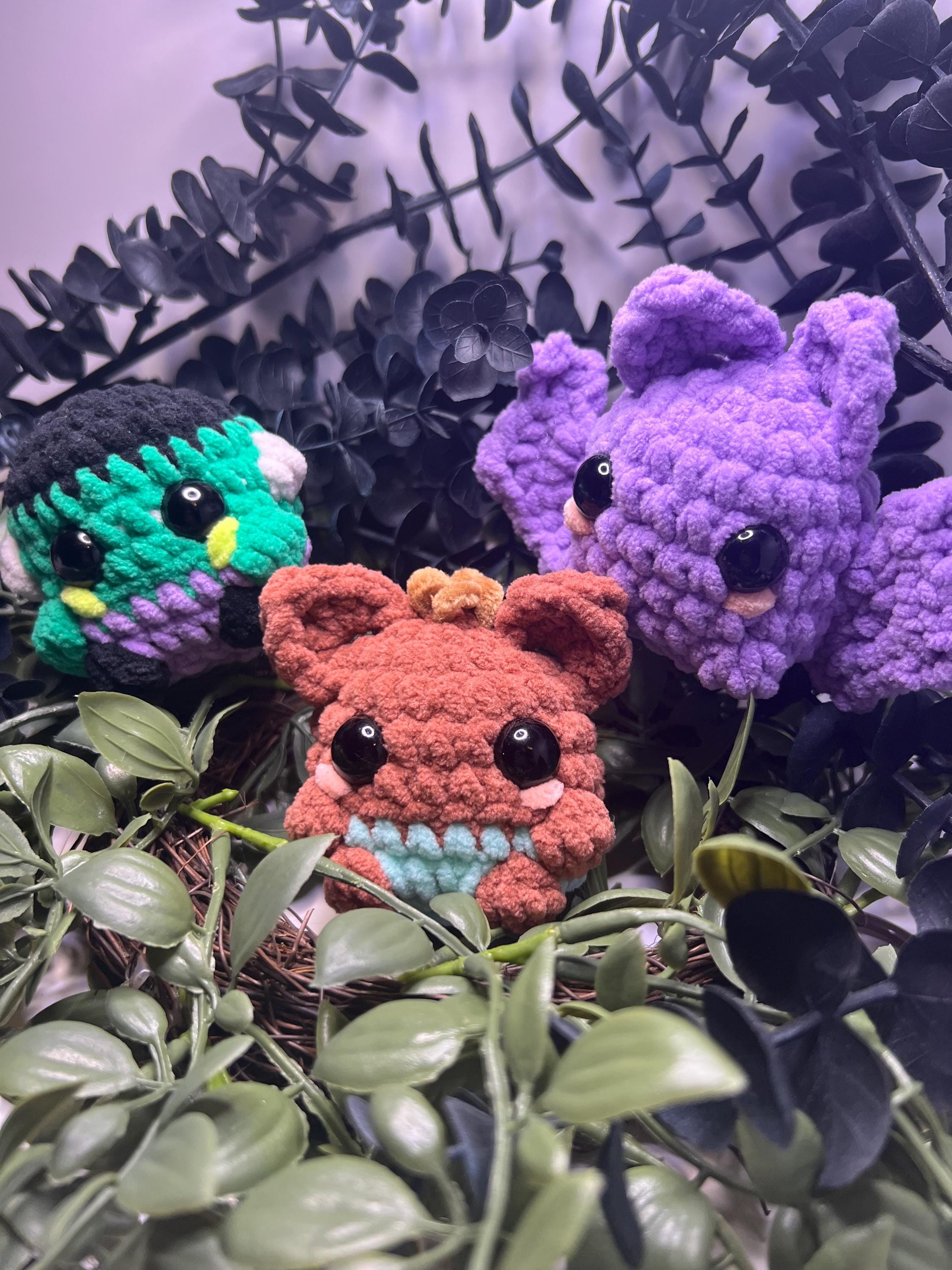 Halloween Keychain Crochet Plushy Stuffed Animal Gift Fall Toys Cute ...