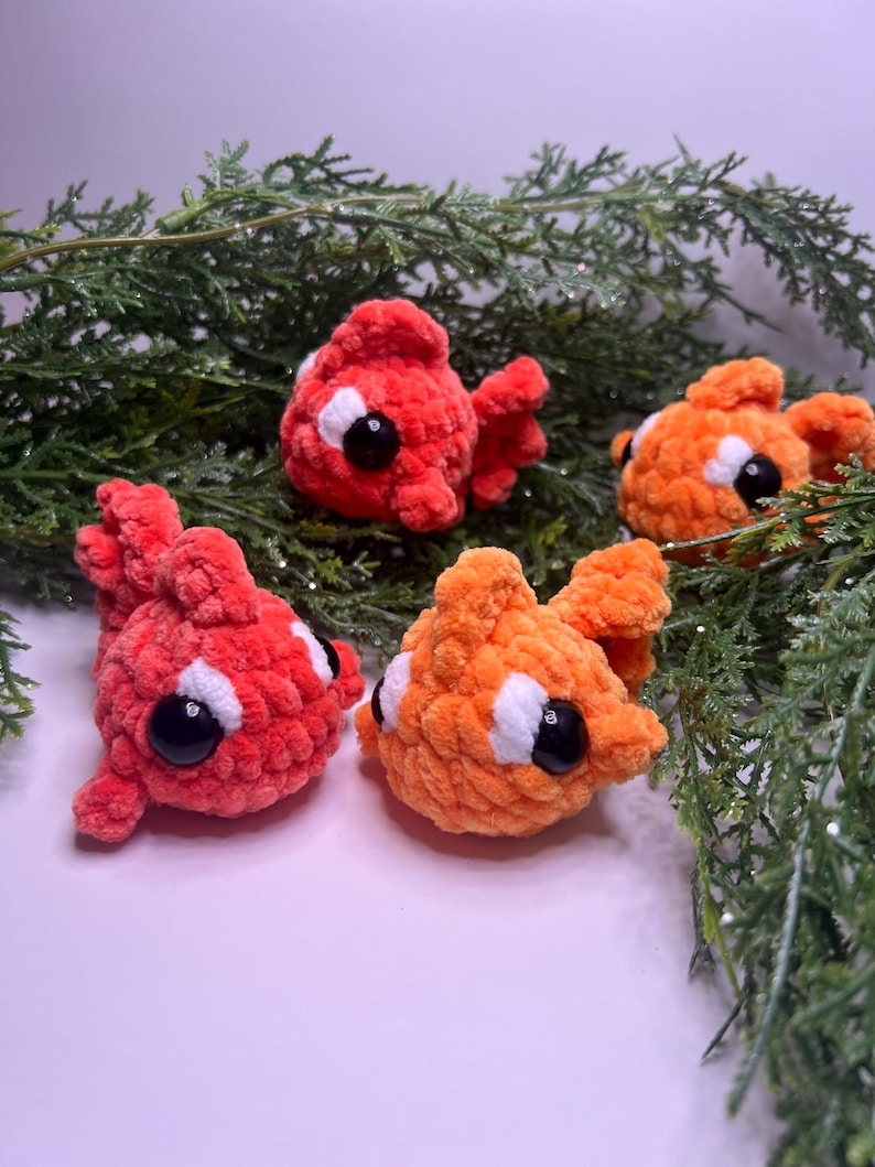 Mini Crochet Fish Plushie, Cute Stuffed Animal Gift - Etsy