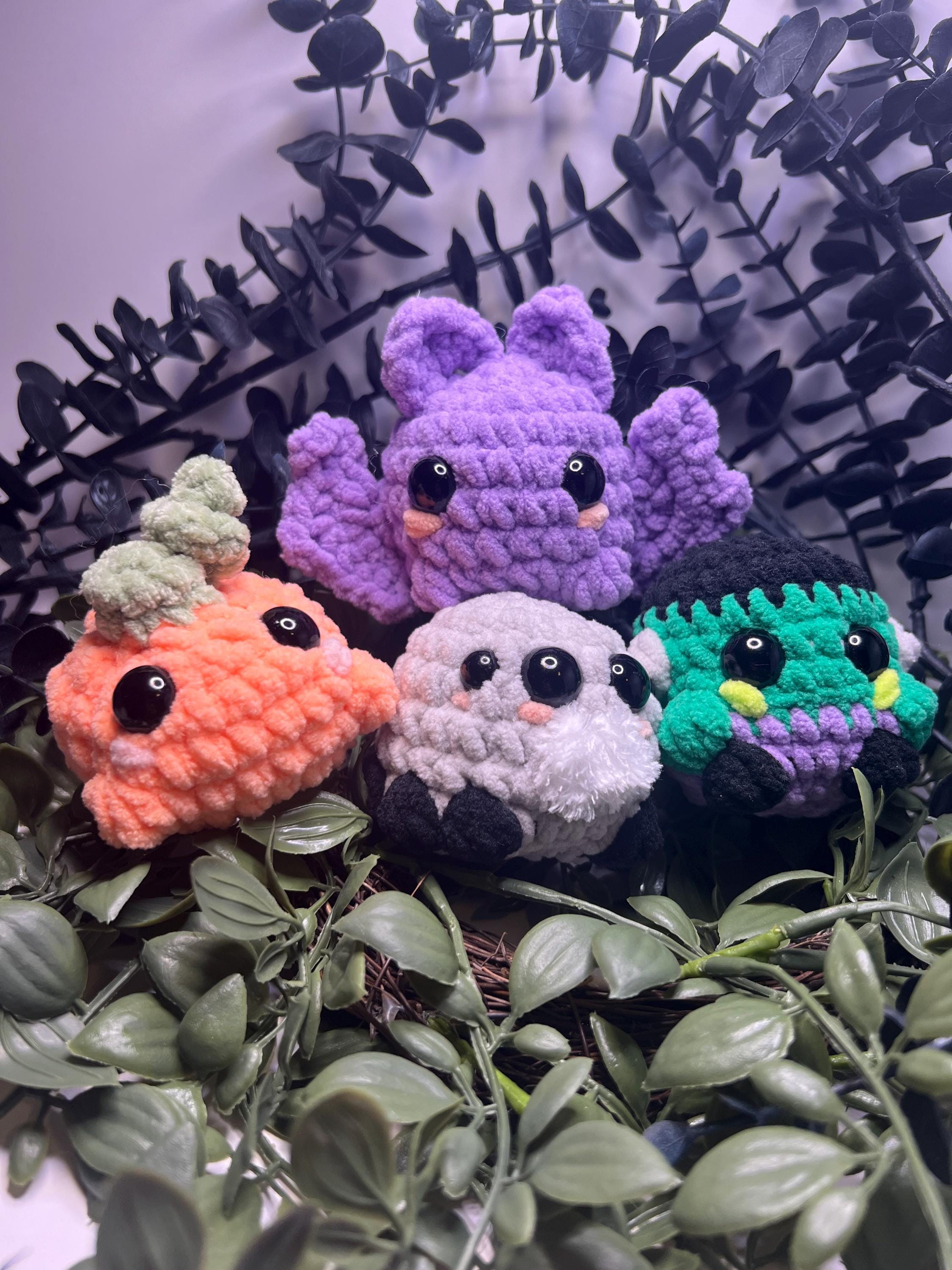 Halloween Keychain Crochet Plushy Stuffed Animal Gift Fall Toys Cute ...