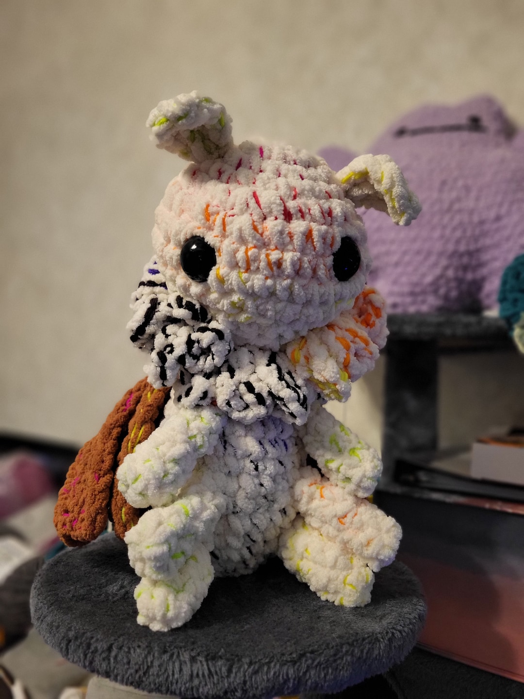 Large Handmade Crochet Sherbert Moth - Etsy