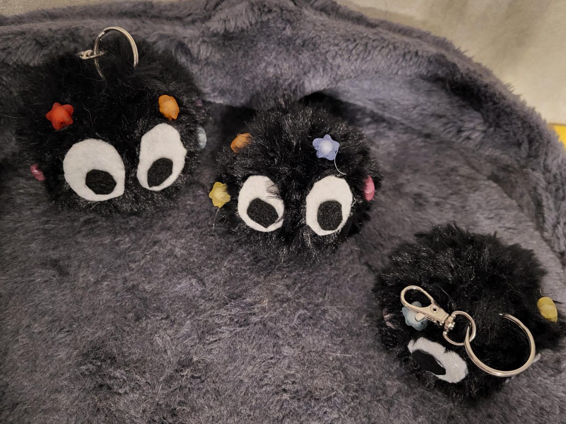 Soot Sprite Keychain - Etsy