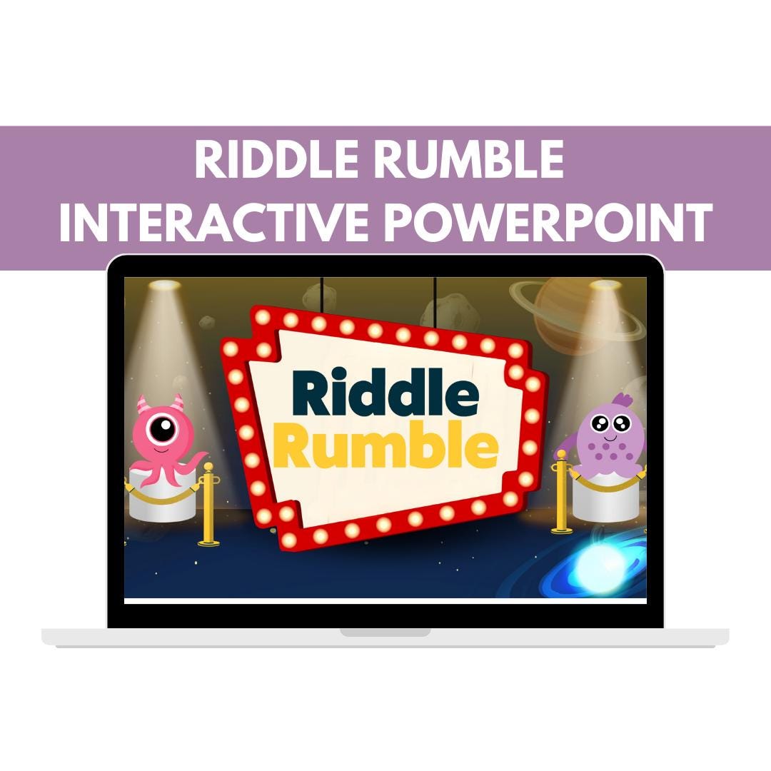 Riddle Rumble Powerpoint Game: Interactive Customizable Template ...