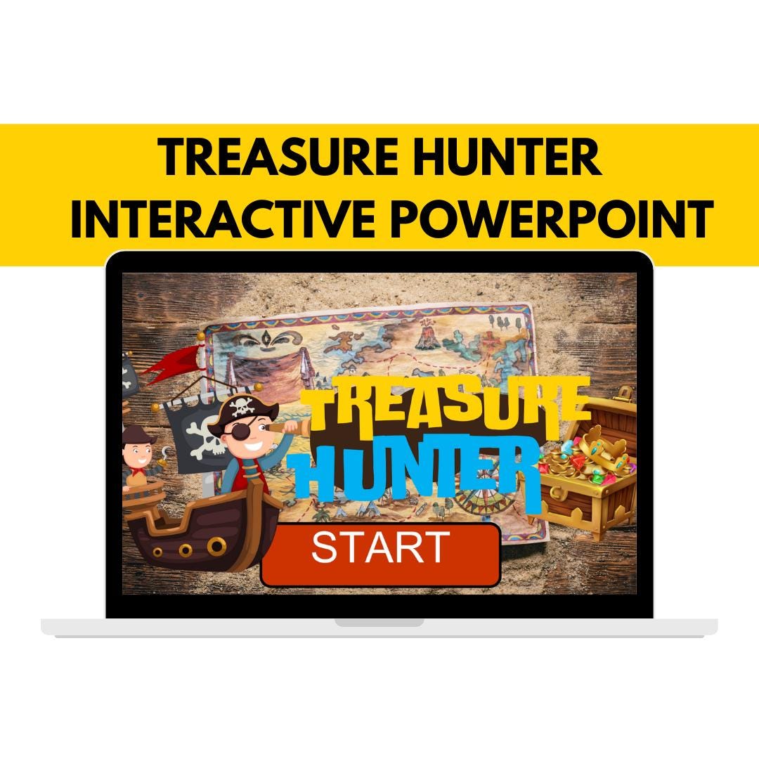 Treasure Hunter Powerpoint Game: Interactive Kids Activity (digital Download) - Etsy