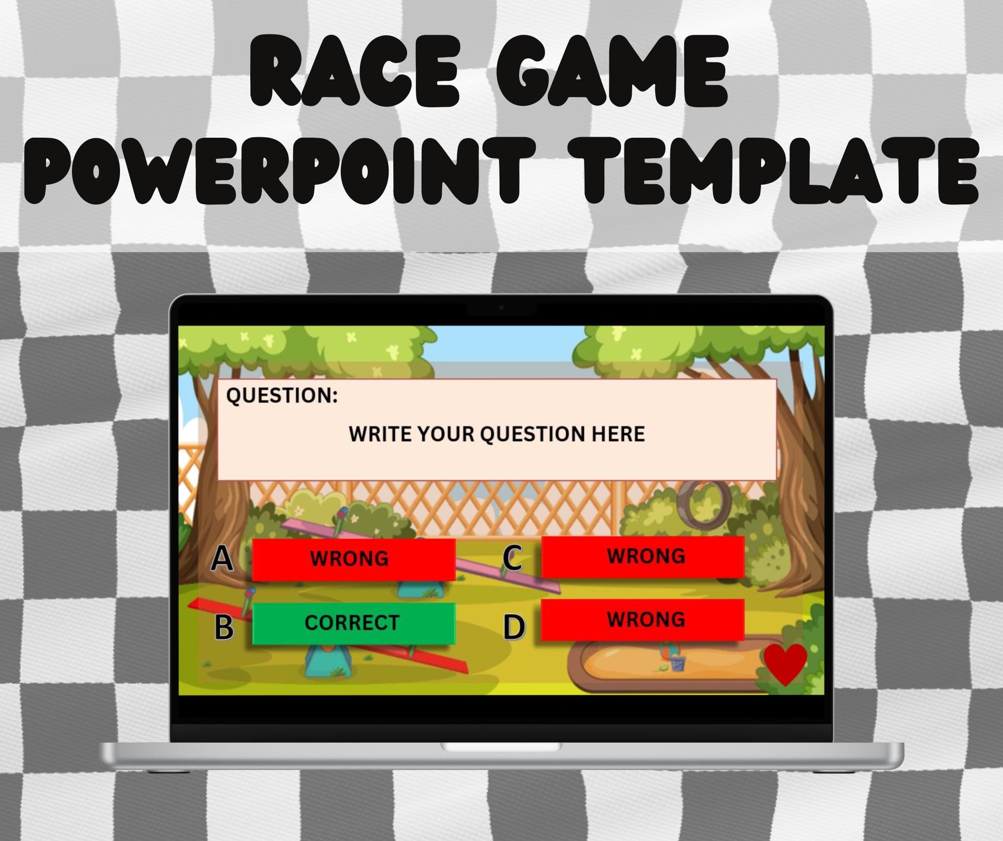 Race Game I Powerpoint Game I Interactive Powerpoint Template I ...