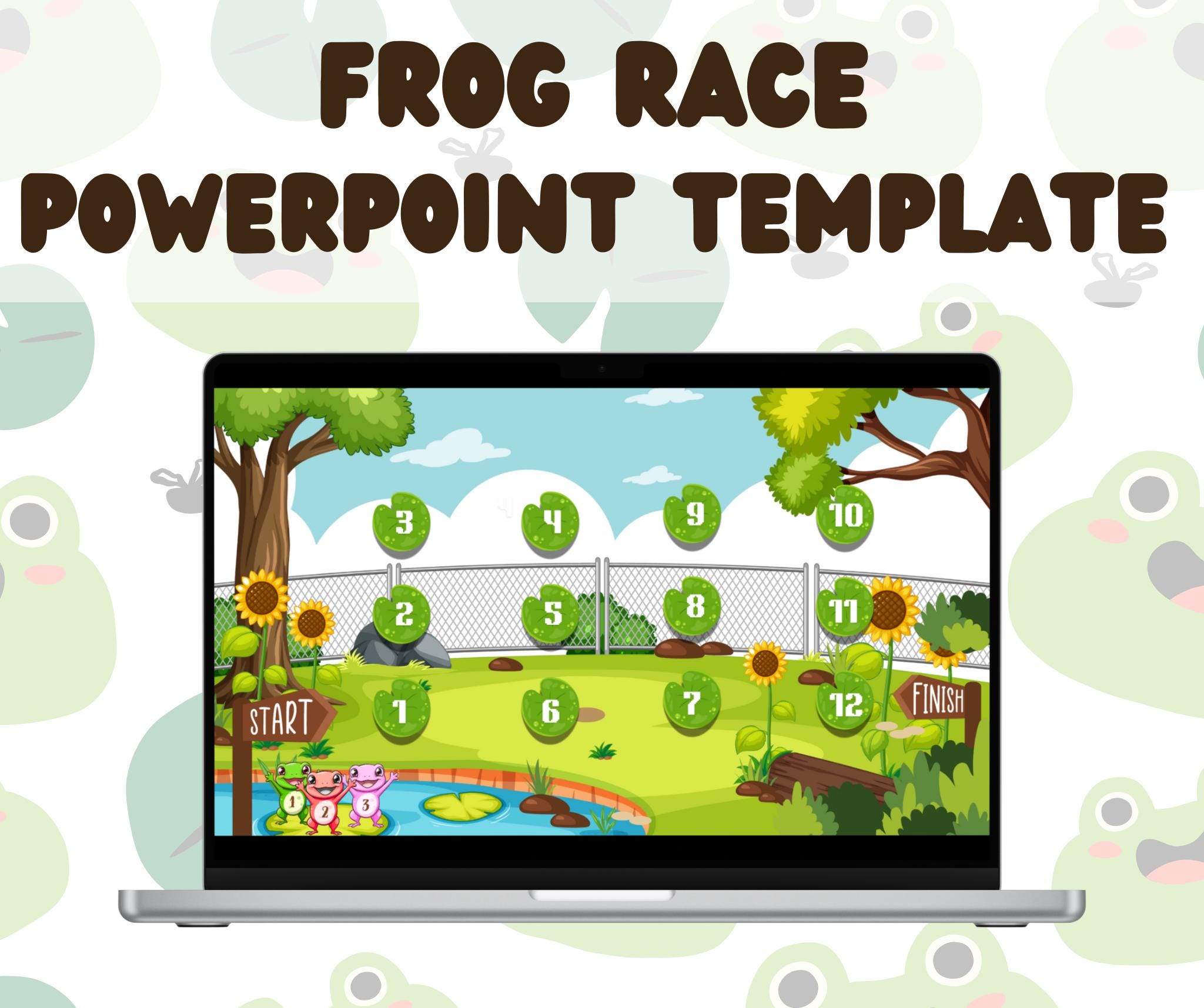 Frog Race Powerpoint Game: Customizable Classroom Activity (digital ...