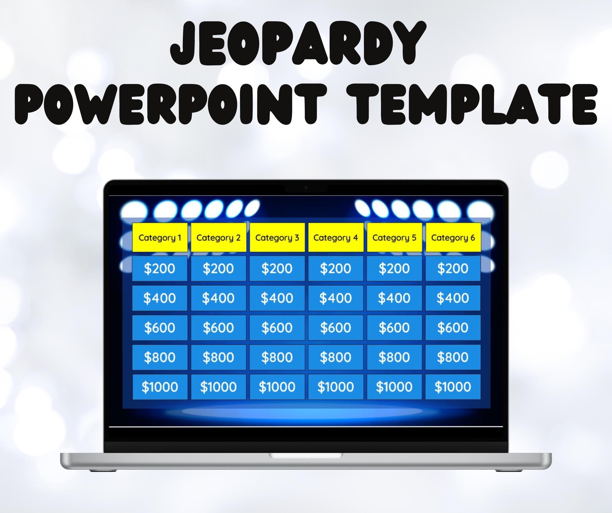 Jeopardy Game I Powerpoint Game I Interactive Powerpoint Template I Customizable Powerpoint Game ...