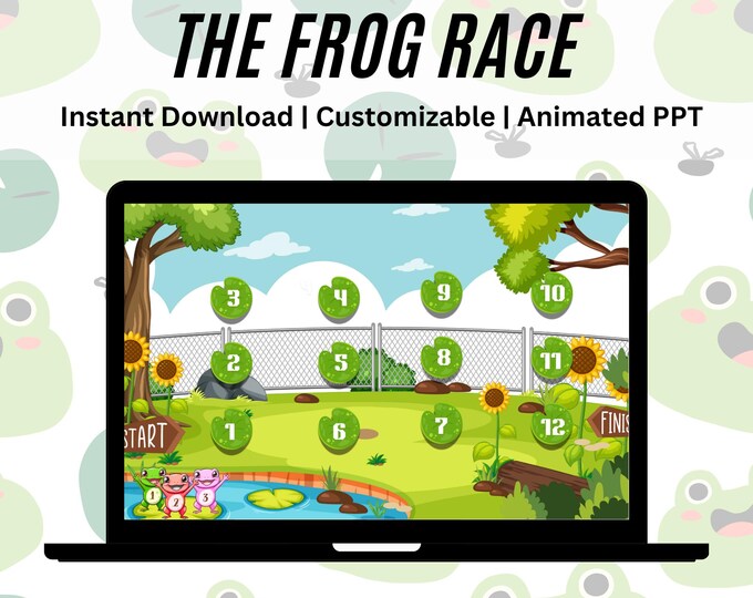Frog Race Powerpoint Game: Customizable Classroom Activity (digital ...