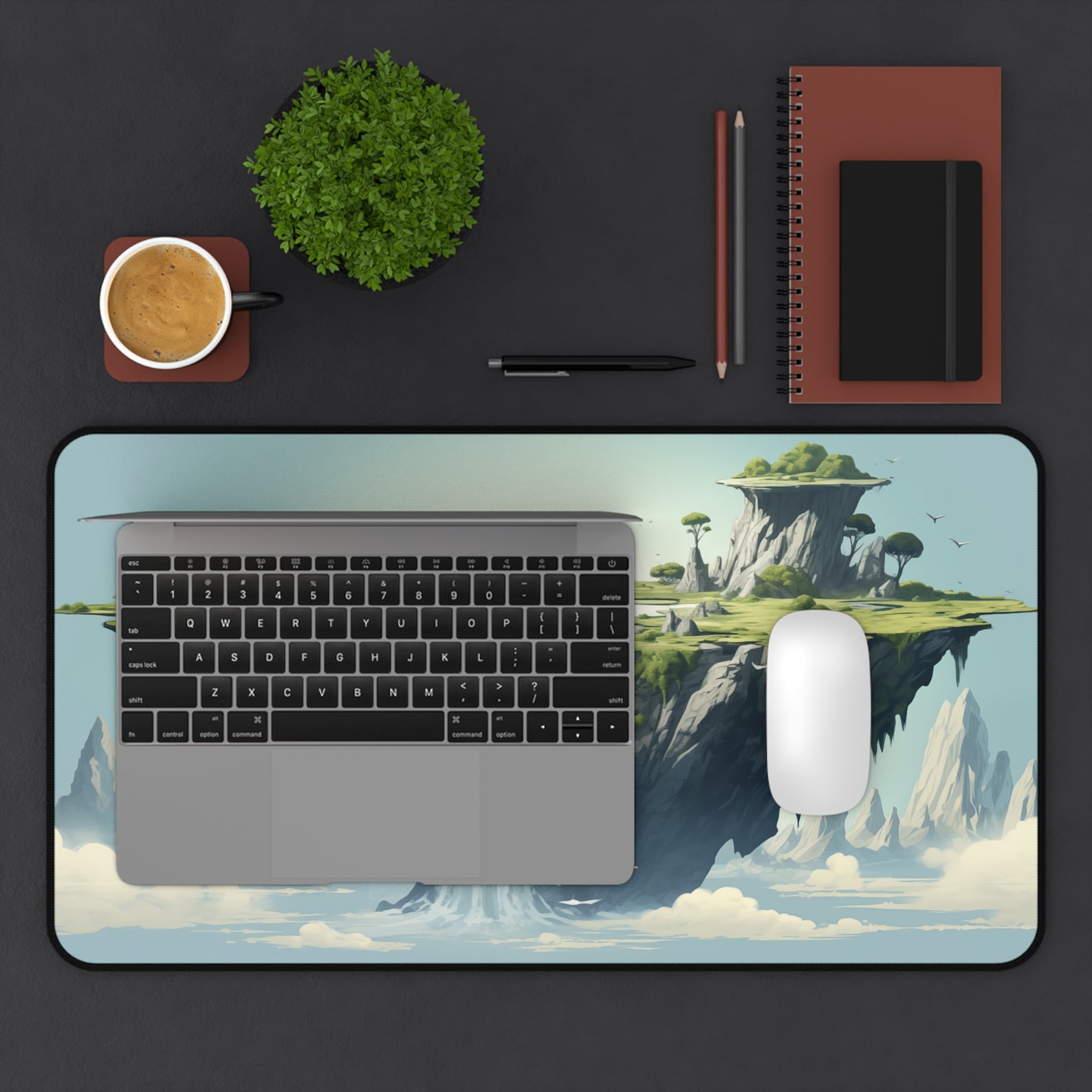 Island Waterfall | Anti-slip Desk Mat | Workspace Decor | Gamer Gift ...