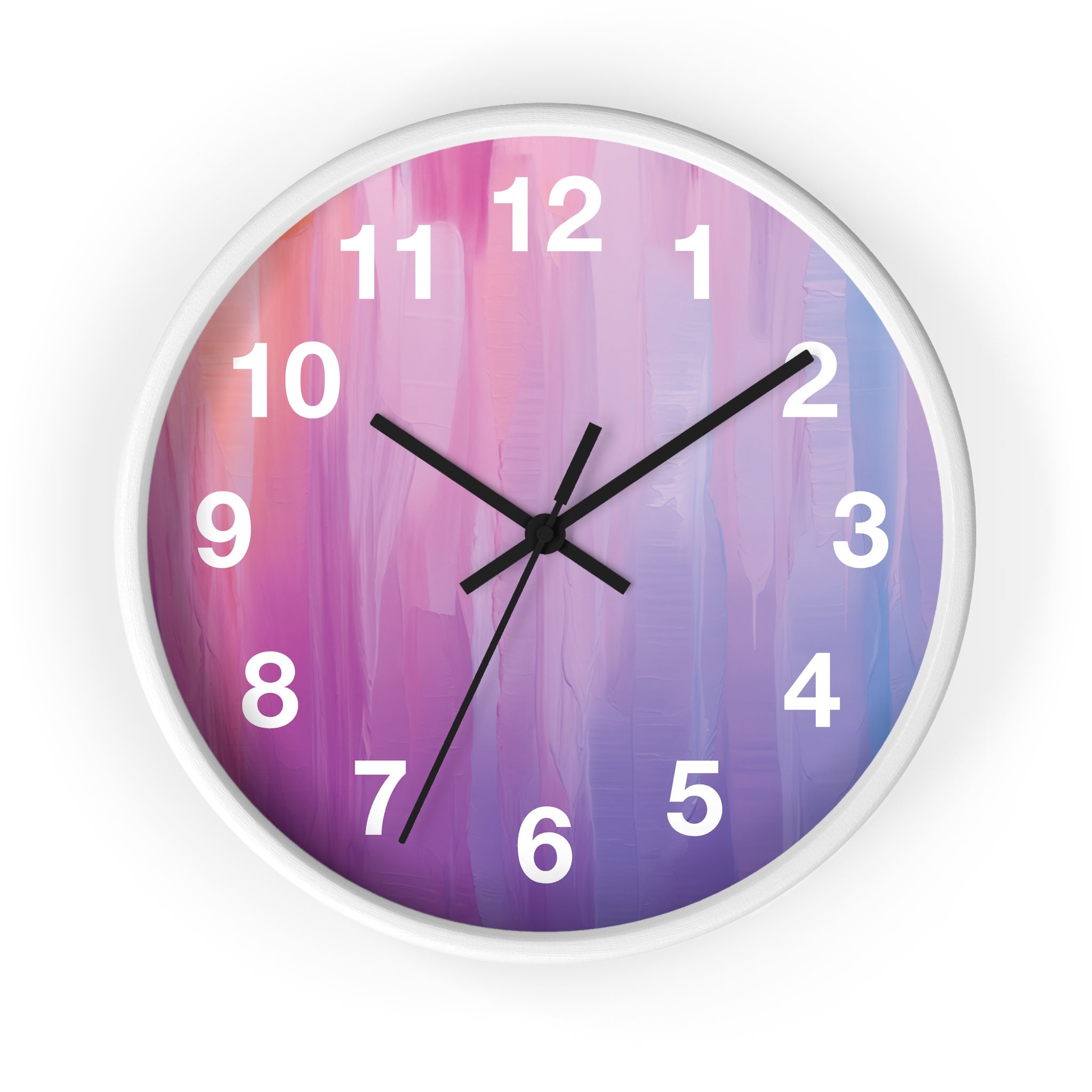 Pink Gradient | 10" Wall Clock | Studio Decor | Unique Wall Clock ...