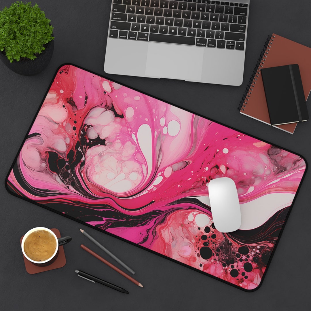 Pink Power | Anti-slip Desk Mat | Workspace Decor | Unique Gift | Home ...