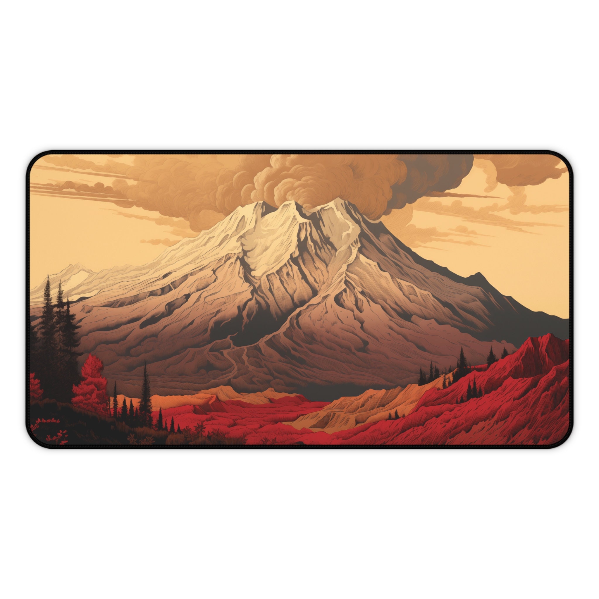 Historic Hotspot | Anti-slip Desk Mat | Workspace Decor | Volcanic ...
