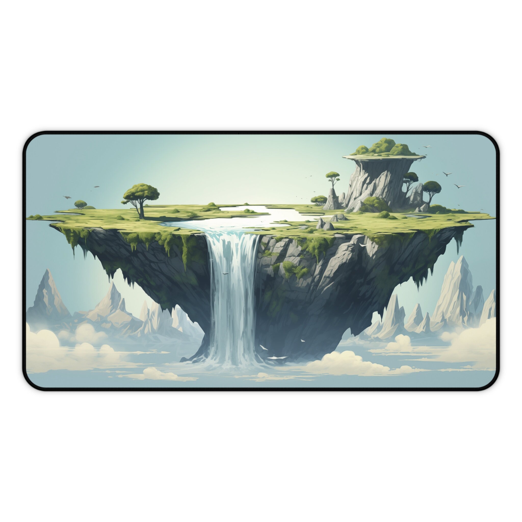 Island Waterfall | Anti-slip Desk Mat | Workspace Decor | Gamer Gift ...
