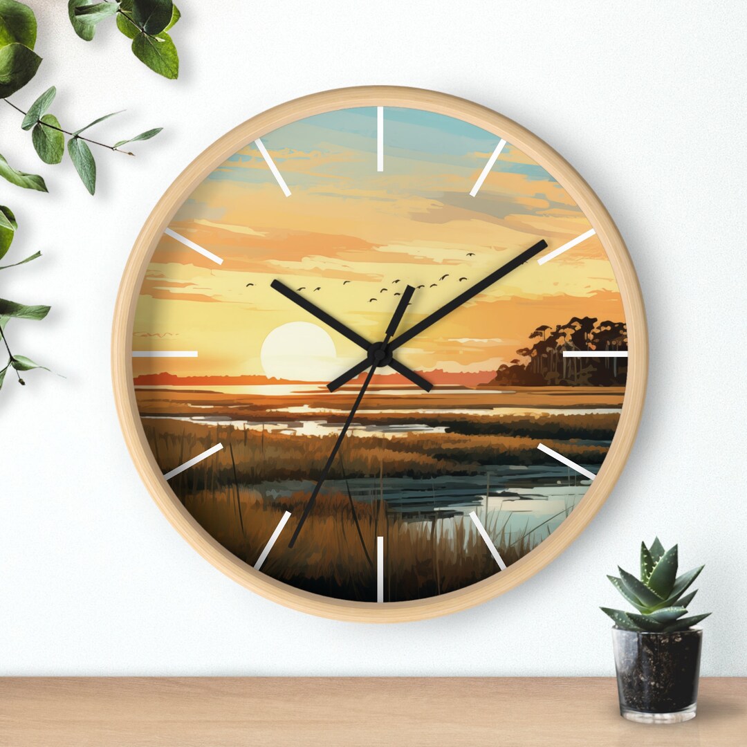 Outer Banks Tranquility | 10" Wall Clock | Office Clock | Unique Wall ...