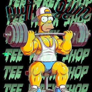 Duff Gym PNG, Clipart for DTF or Tshirt Printing, Gym Artwork, Workout ...