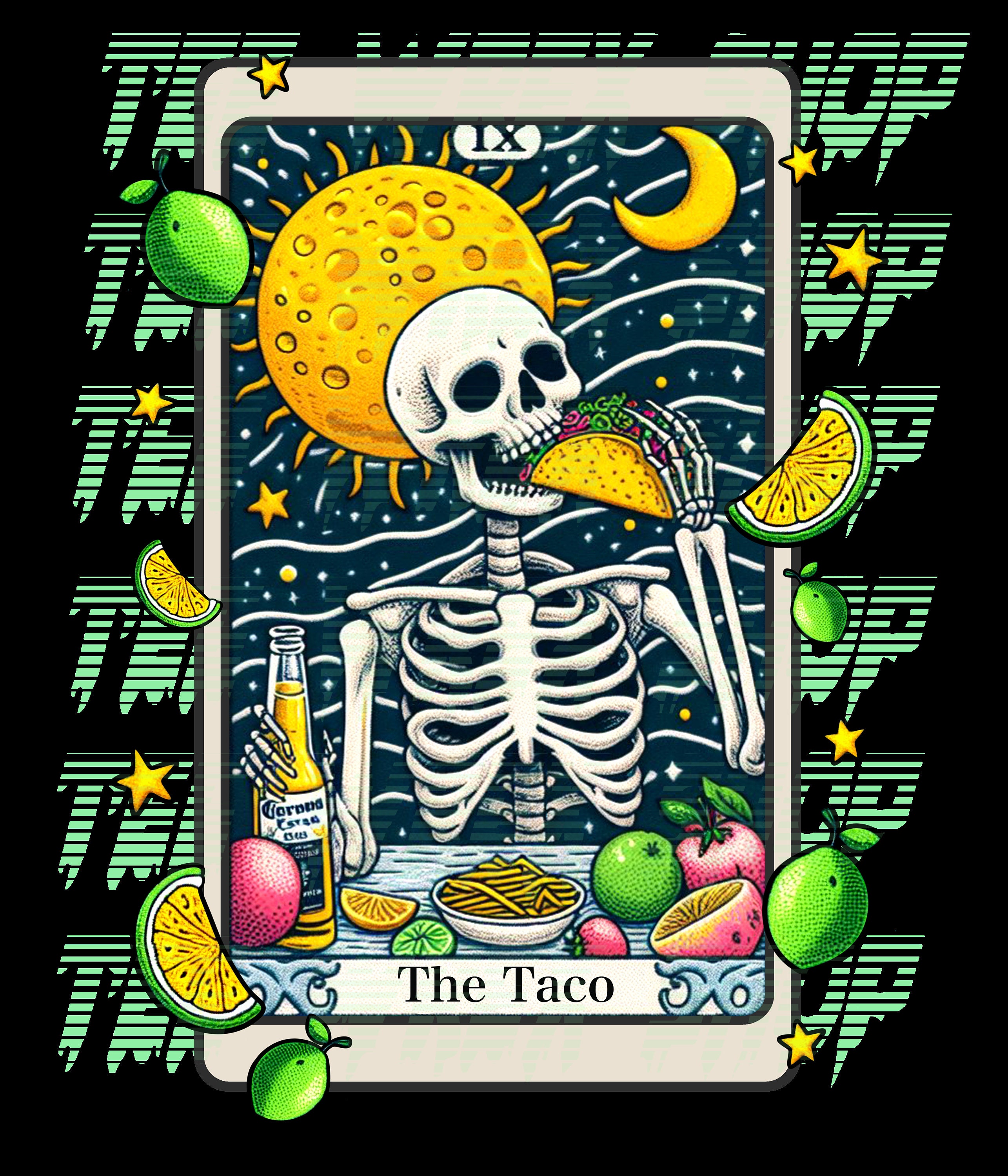 Taco Tarot PNG, Clipart for DTF or Tshirt Printing - Etsy