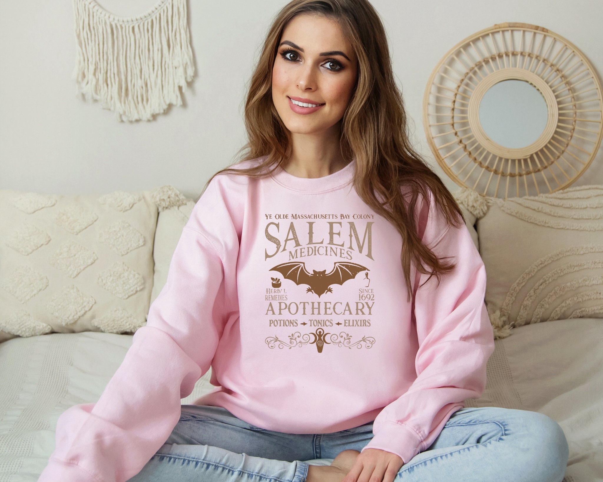 Salem Apothecary Halloween Sweatshirt, Retro Style Halloween Tee, Salem ...