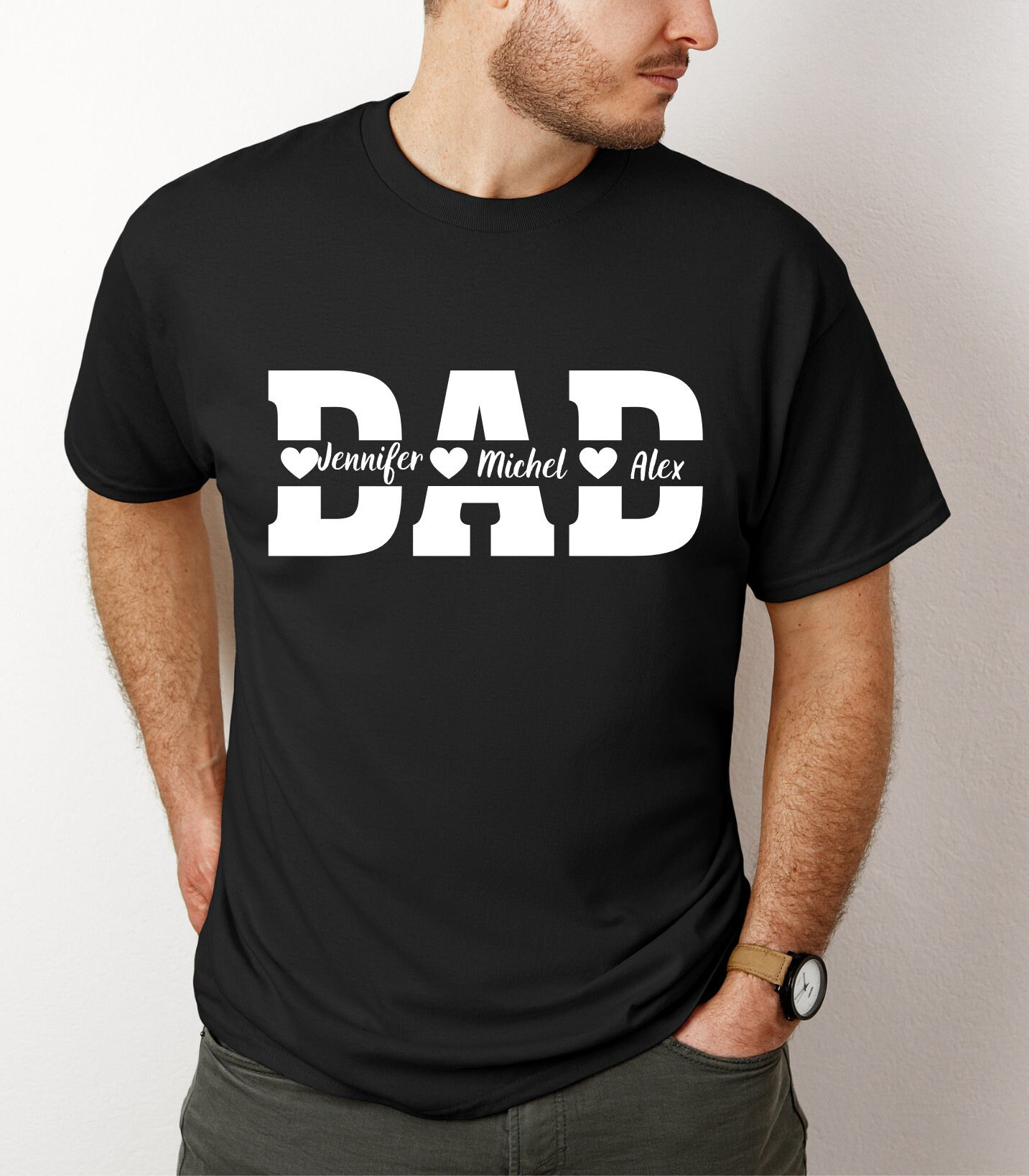Custom Dad Shirt, Dad Shirt With Kids Names, Fathers Day Gift, New Dad ...