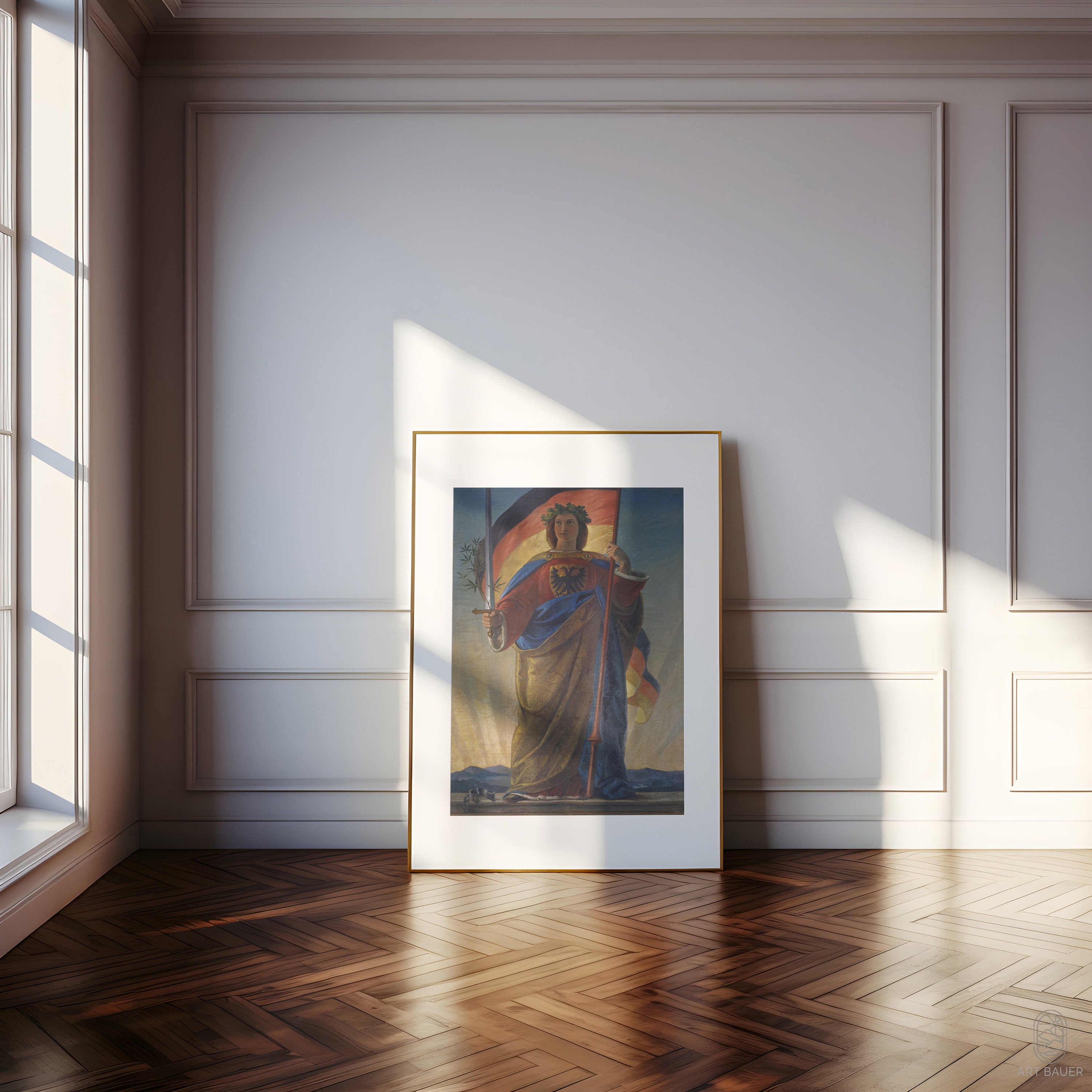 Germania, Philipp Veit Allegorical Print, German Symbol, Patriotic ...