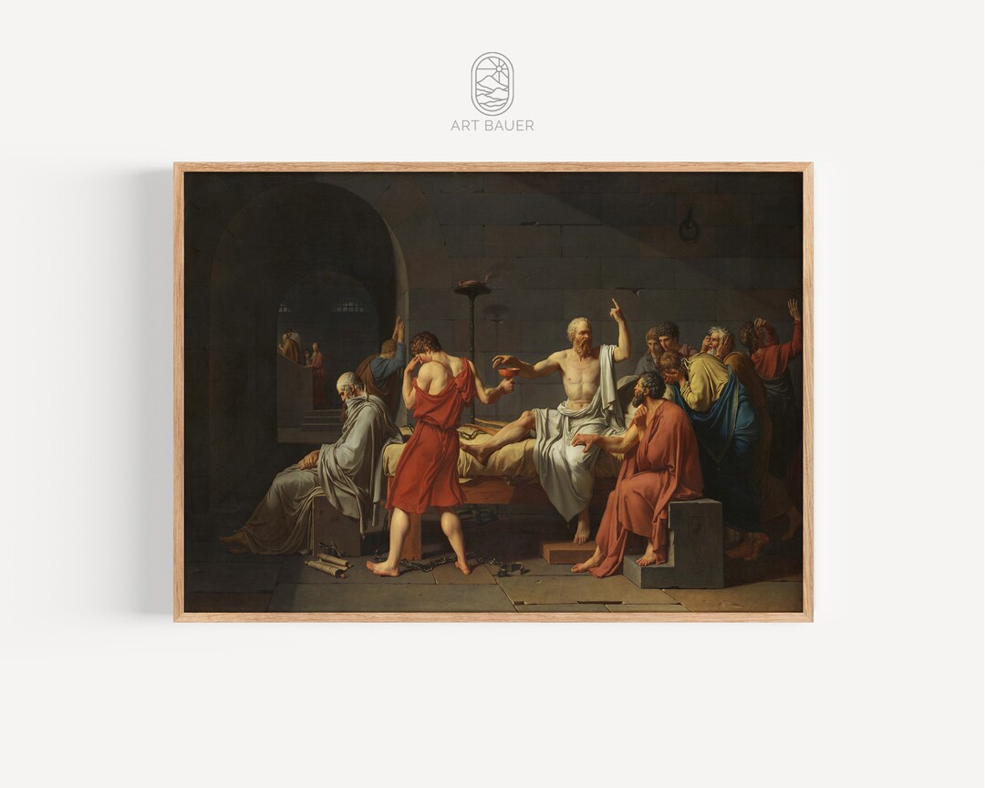 Death of Socrates, Jacques Louis David Greek Art Print, Gift for ...